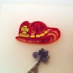 Fireman Themed Paper Quilling In Shadowbox Frame (9x11) on Luulla